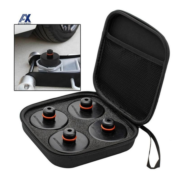 4Pcs New Jack Pad Adapter Rubber W/ Storage Case Bag Box Tool Lifting ...