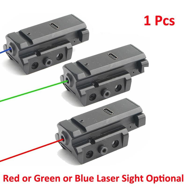 1 Pcs Rechargable Tactical Laser Red or Green or Blue Laser Sight With ...