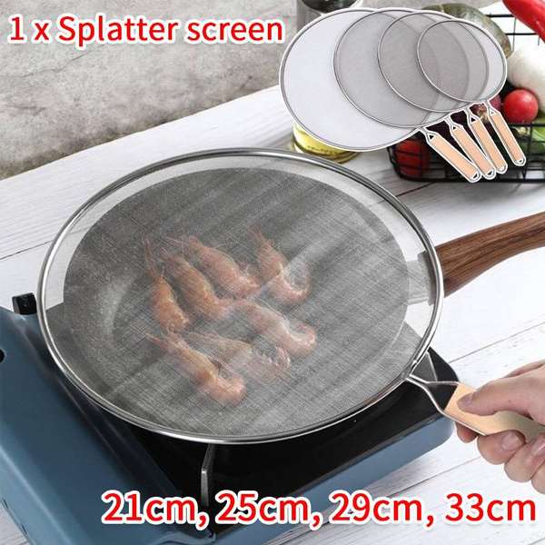21/25/29/33cm Stainless Steel Splatter Screen For Frying Pans Mesh ...