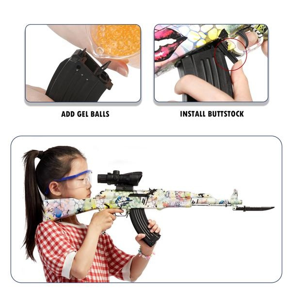 Electric Gel Ball Blaster Outdoor Shooting Game Battery Powered ...