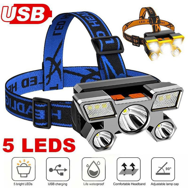 Led Headlamp Flashlight 4 Modes Adjustable Angle Headlight Ultra Bright