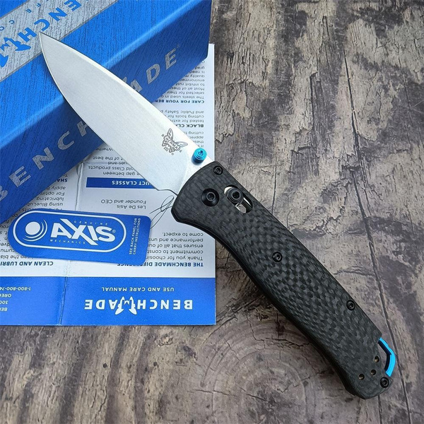 Benchmade 535 Bugout AXIS Folding Knife S35V Blade Carbon Fiber G10 ...