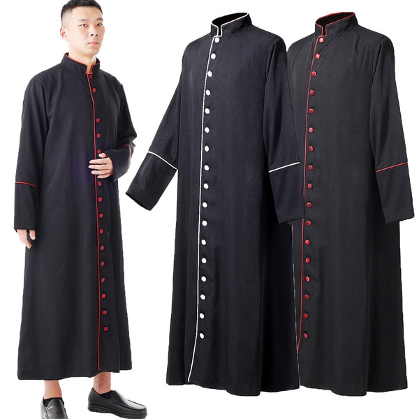Mens Cassock Vestment Robe Clergy Priest Liturgical Robe Choir Soutane ...