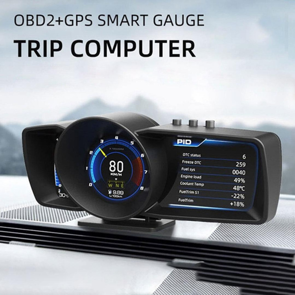 Newly OBD2+GPS Dual System Smart Car Speedometer Head-Up HUD Gauge 3LCD Screen Display | Wish