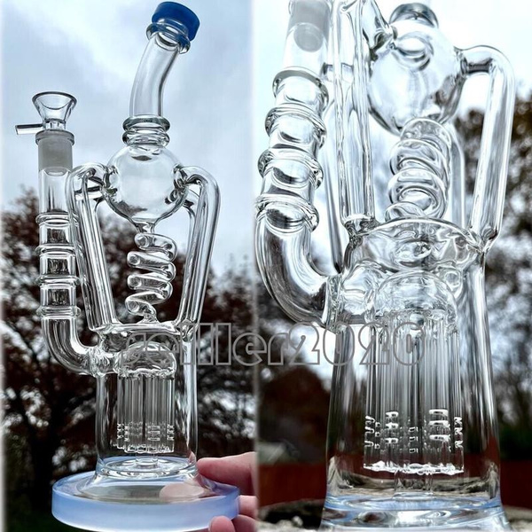 12.6inchs BIG Glass Dab Rigs Freezable Coil Hookahs With 14mm Joint | Wish