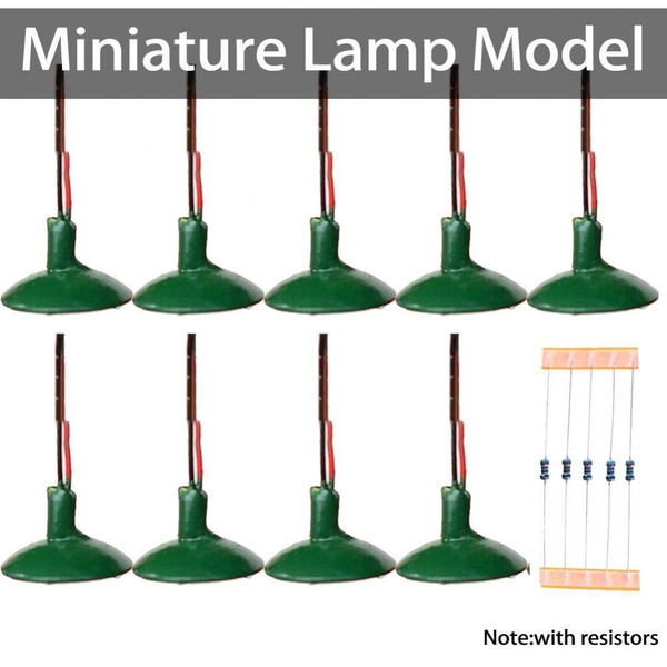 9pcs Simulation Mini Lamp Model Wall Lamppost Dia 6mm For HO Train ...