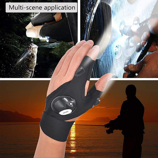 LED Flashlights Waterproof Flashlight Gloves for Working Fishing ...