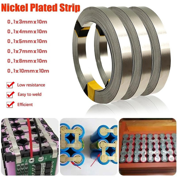 1 Roll 10m 18650 Li-ion Battery Nickel Sheet Plate Nickel Plated Steel ...