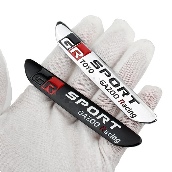 3D Car Metal Sticker GR Sport To/yo/ta GAZ00 Racing Logo Fender Emblem ...