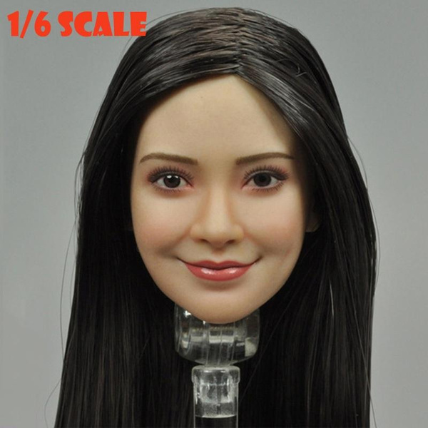 1/6 Scale Asian Female Star Head Sculpt For 12" Action Figure Body Doll ...