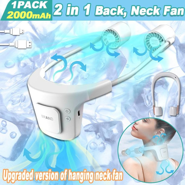 1PACK The New Hanging Neck Fan Portable USB Charging Fan Super Strong ...