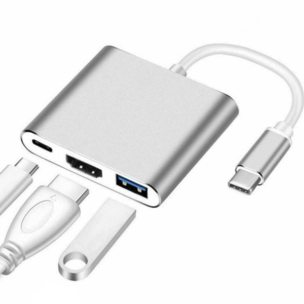 4K Type C Adapter Digital Multiport Hub Type C to Video Connector ...
