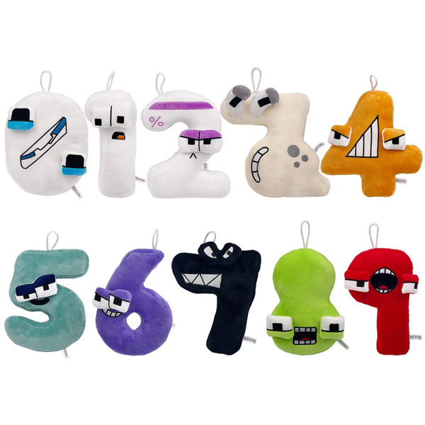 20cm Alphabet Lore Arabic Numerals Plush Toys Soft Stuffed Cartoon ...