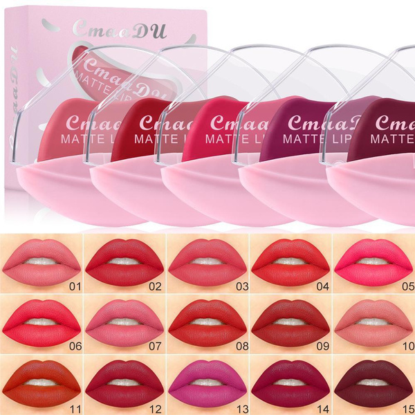 15-color Lazy Red Matte Lipstick Pen, Moisturizing Lipstick, Lipstick ...