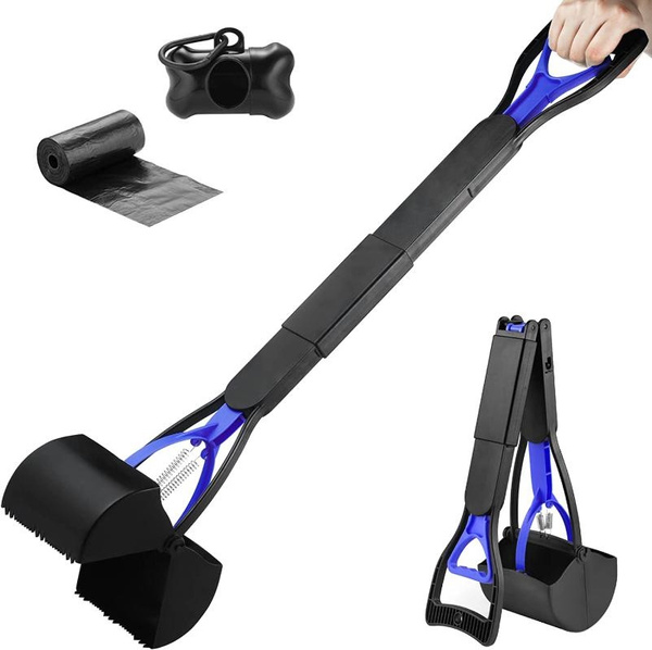 32" Dog Pooper Scooper, Poop Scooper for Large Medium Dogs, Long Handle ...