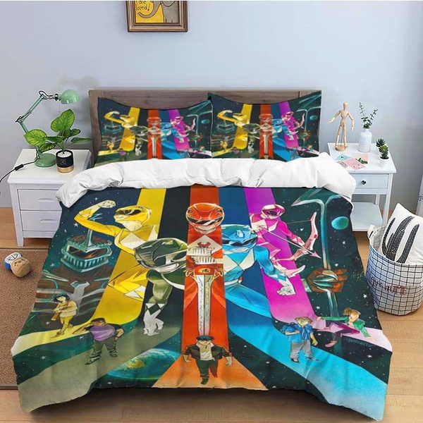 Mighty Morphin Power Rangers Cartoon Printed Cotton Bedding Set ...