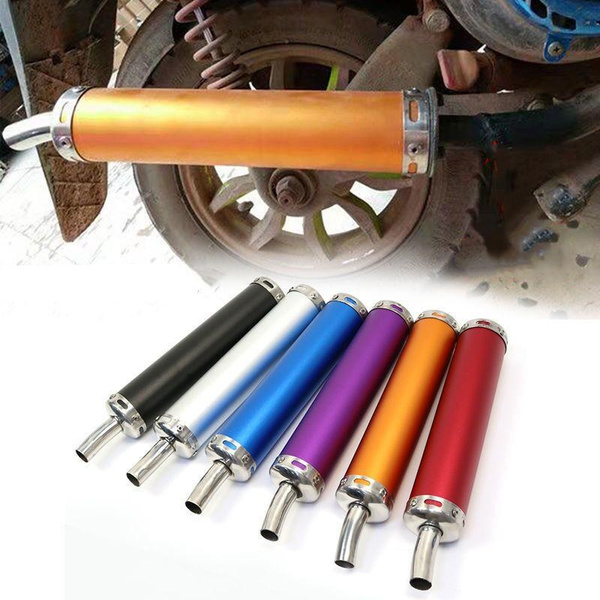 Universal Motorcycle Exhaust Muffler Pipe Silencer For 2 Stroke Scooter ...