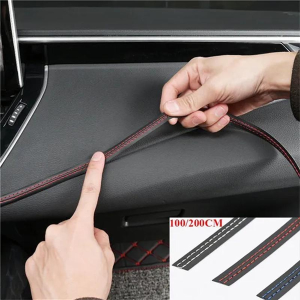 Car Moulding Trim PU Leather Braid Decorative Line Strip for Door ...