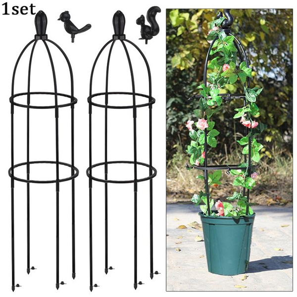 1 Set Climbing Plant Support Cage Garden Trellis Flowers Stand Rings ...