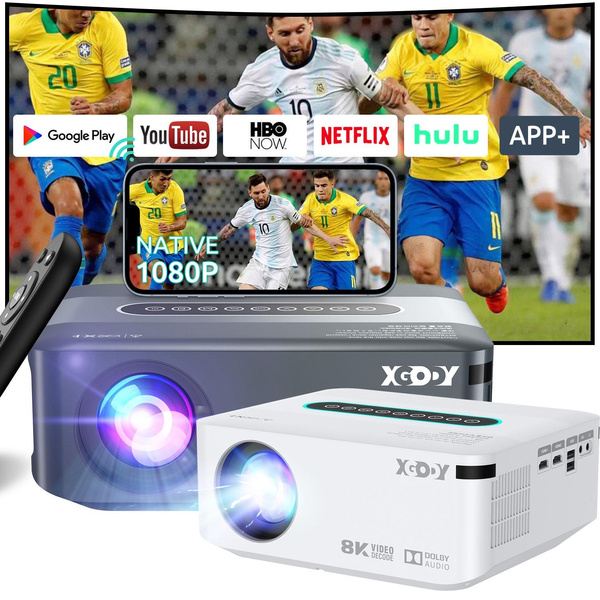 WiFi Projector HD 1080P 12000 lumens Android System Portable Projector ...