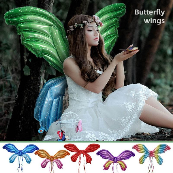 Cute Starry Sky Gradient Butterfly Elf Wings Balloon Kids Birthday ...