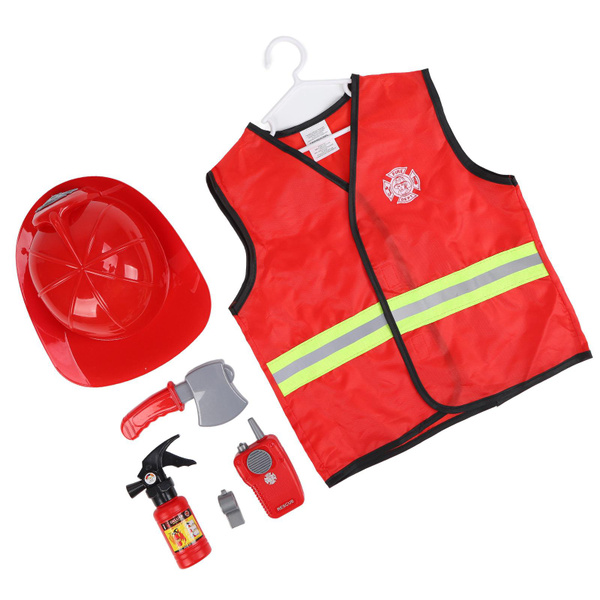 Firefighter Costume Fireman Role Dress Up Clothes For Kids Children | Wish
