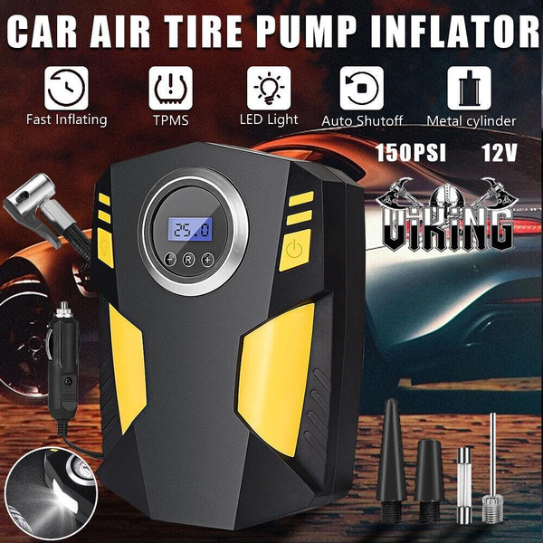 Tire Inflator Car Air Pump Compressor Electric Portable Auto 12V Volt ...