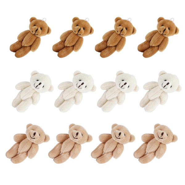 12 Pcs Mini Stuffed Bears Comfortable Soft Cute Mini Teddy Plush Toy ...