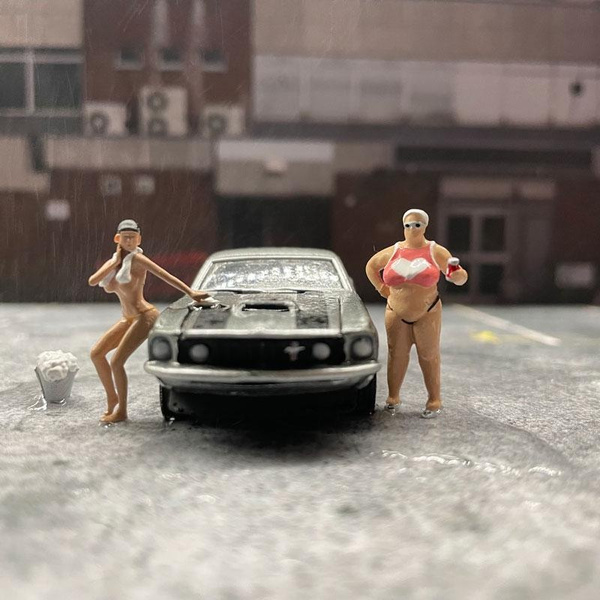 1/64 Scale Model Sexy Bikini Car Wash Fat And Thin Beauty Cast Alloy ... 1/64 Scale Model Sexy Bikini Car Wash Fat And Thin Beauty Cast Alloy ...