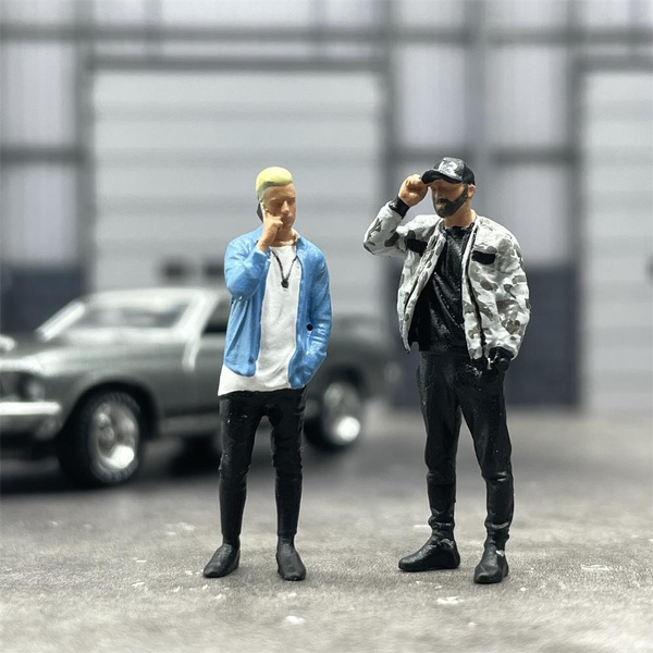 1/64 Scale Model Fashion Trend HipHop Man Call Phone Cast Alloy Car ...