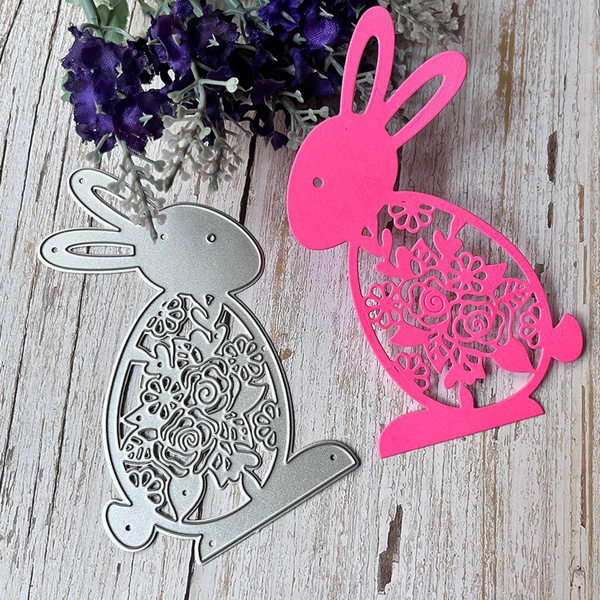 Flower Rabbit Cutting Dies Photo Album Production Tools Die Cuts Floral ...