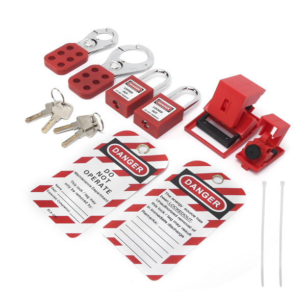 Lockout Locks Portable Lockout Tagout Kit Safety for Lock Out Tag Out ...