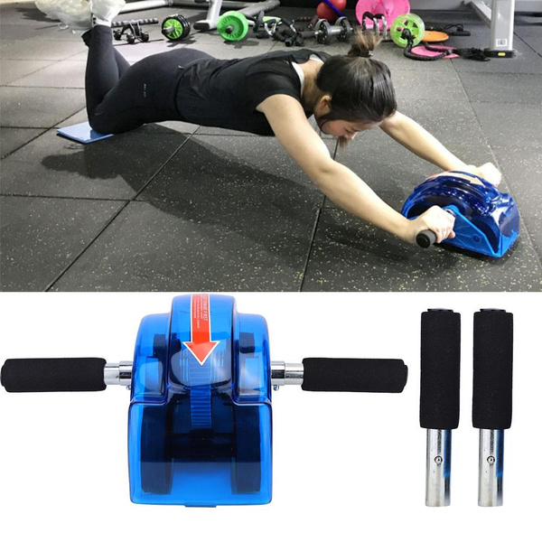 Abdomen Wheel Roller, Abdomen Wheel Exerciser Blue Steel Professional ...