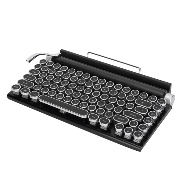 Retro Gaming Mechanical Keyboard USB Wireless 83 Keys with RGB ...