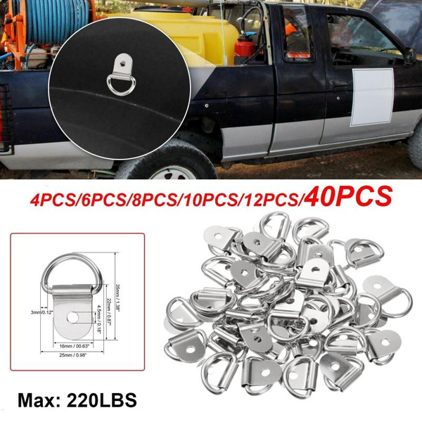 4/6/8/10/12/20/40PCS D Ring Tie Down Anchor 3mm Diameter Anchor Lashing ...