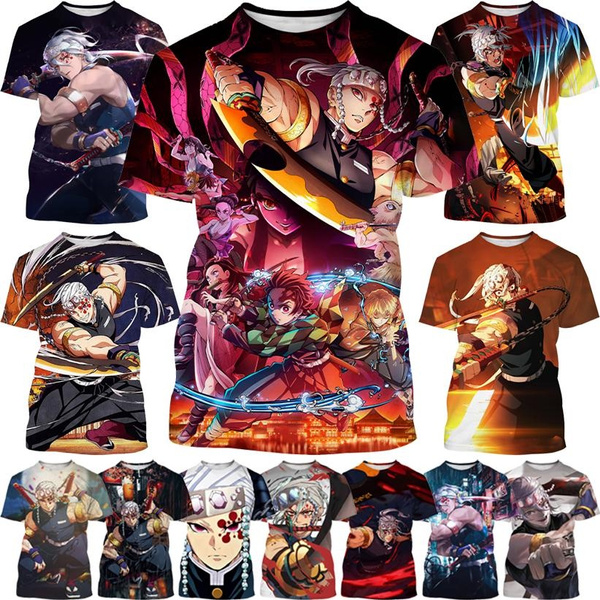Hot Sale New Uzui Tengen 3d Printed T Shirt Demon Slayer Casual Top