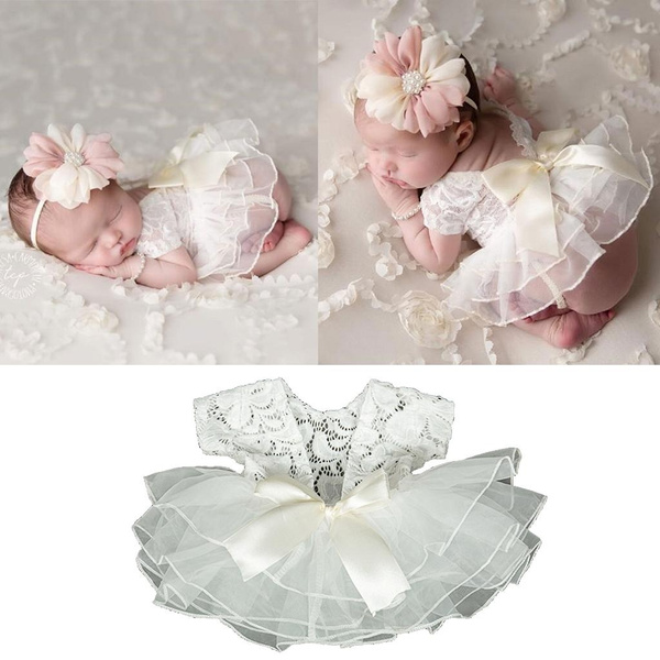 1Pcs Baby Photography Props Lace Outfit Newborn Photo Shoot Tutu Skirt ...