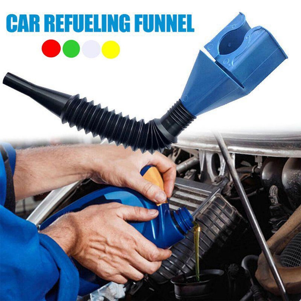Folding Telescopic Hose Refueling Funnel ABS Car Motorcycle Refueling ...