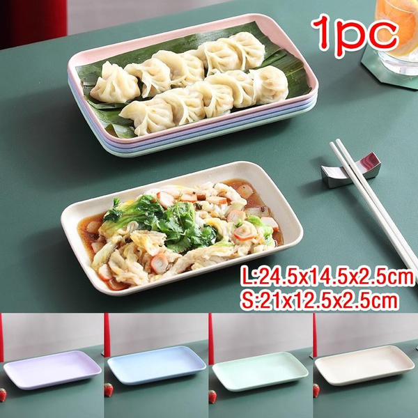 Colorful Rectangular Plate Plastic Dish Plate Rice Noodle Plate ...