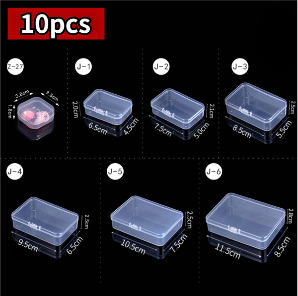 10PCS PP plastic box rectangular translucent packaging box small ...