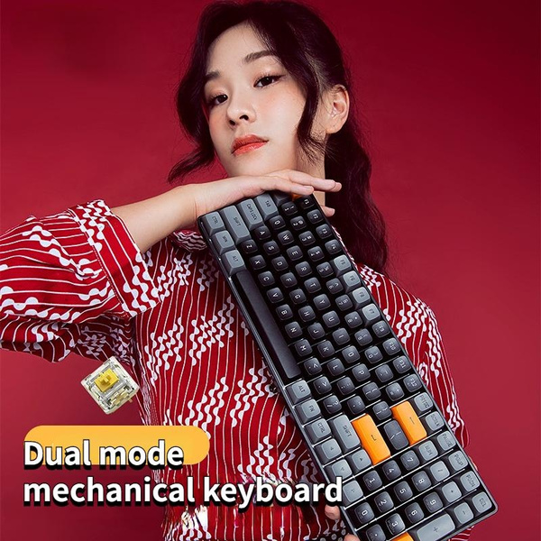 A100/A108 Wireless Office Mechanical Keyboard Wired E-Sports Game Full ...