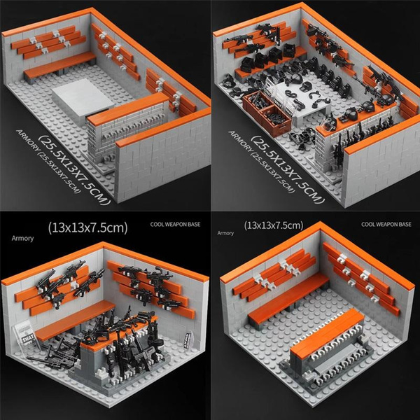 Weapon Shop Mini Weapon Building Block Moc Creative Architecture ...