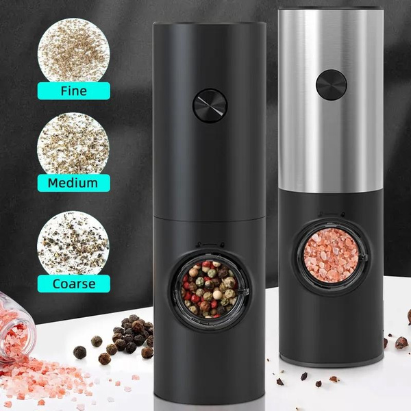 Electric Automatic Mill Pepper and Salt Grinder with LED Light ...