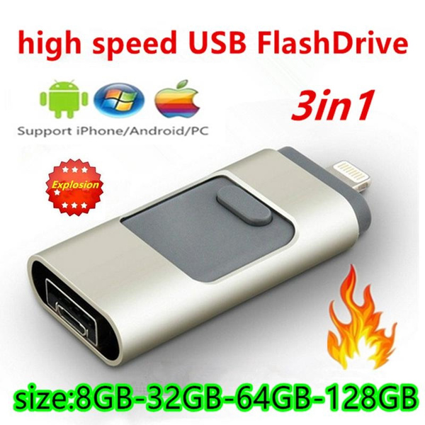 2022 hot sale：100% original capacity 3 in 1 i-FlashDrive for iPhone ...