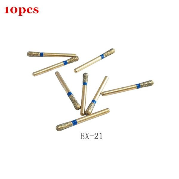 10pcs Dental Diamond Burs Dental Preparation bur Cavity FG endo burs EX ...