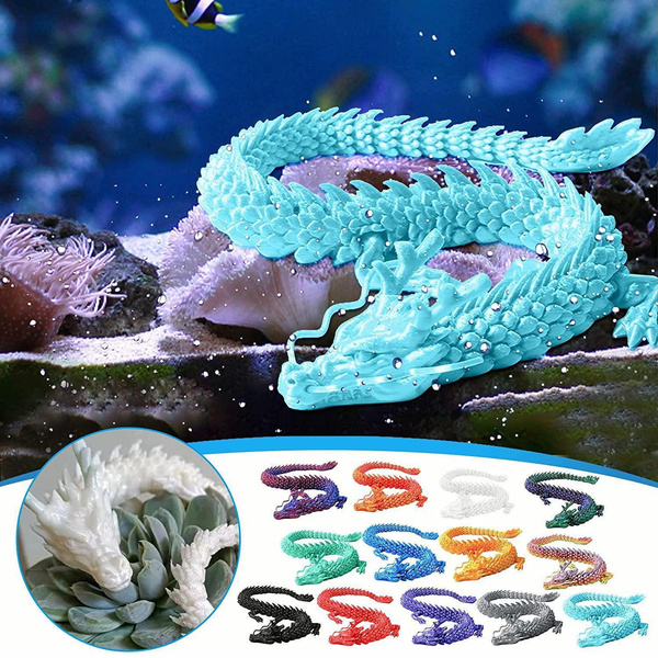 3D Printed Articulated Dragon,Rotatable and Poseable Movable Joints ...