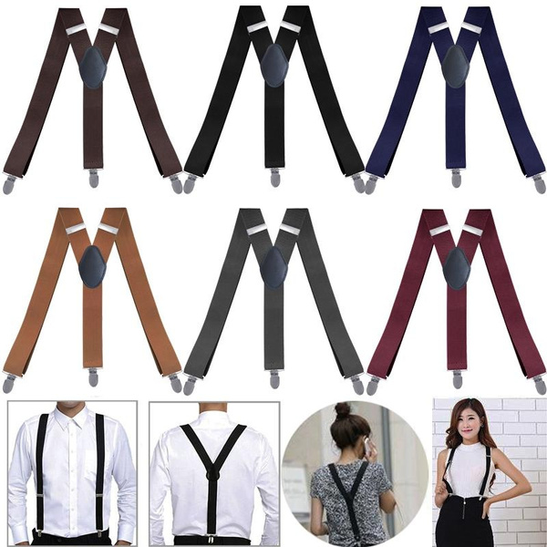 Adjustable Y-shape Suspender with Clips Unsex Suspender for Pants ...