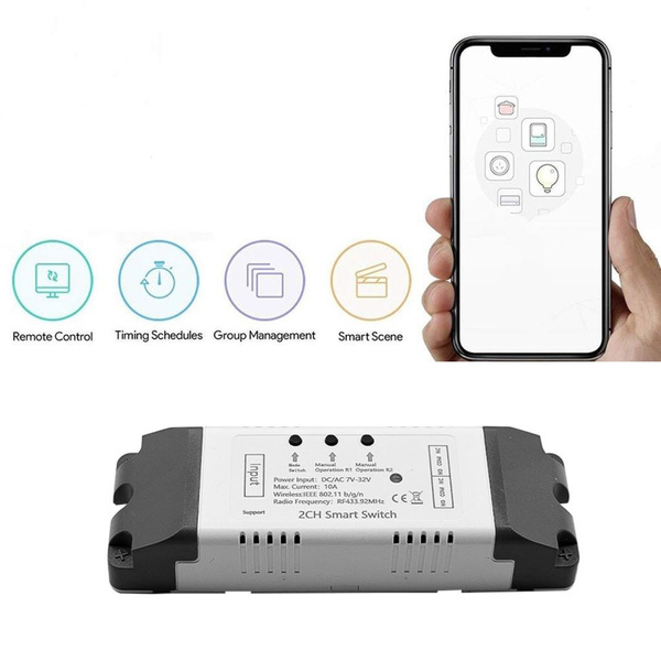 AC-DC 7V-32V Smart Switches Light Motor Switch Modules RF433 Radio ...