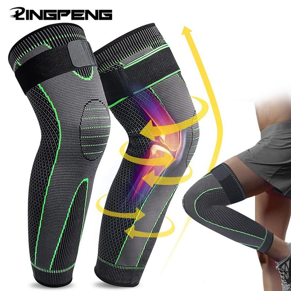1-Pcs Full Leg Sleeves Long Compression Leg Sleeve Knee Sleeves Protect ...