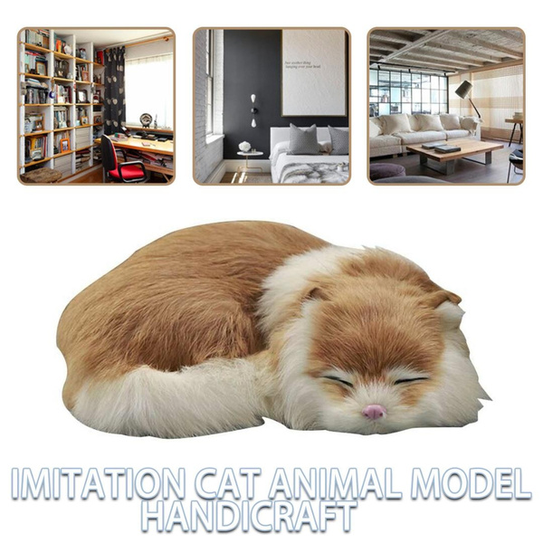 New Realistic Sleeping Life Cat Lifelike Sleeping Cat Stuffed Sleeping ...